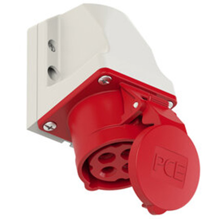 PCE 16A Wall Mount Socket (380/415 Volt, 3P+E Pin Configuration) 114-6K ...