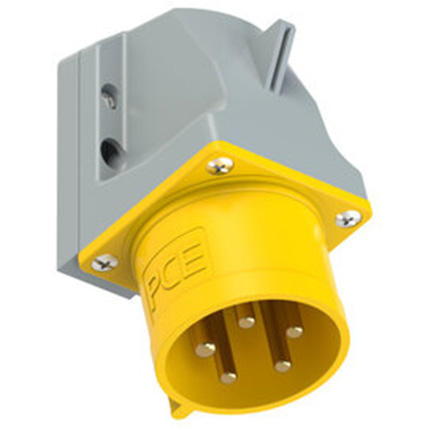 PCE 32A Wall Mount Turbo Terminal Appliance Inlet (110 Volt, 3P+N+E Pin ...