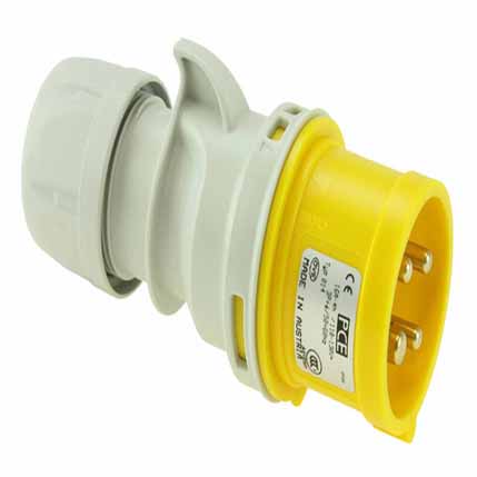 PCE 32A Plug (110 Volt, 3P+E Pin Configuration) 024-4 | KES Power & Light
