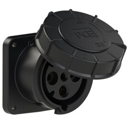 PCE 63A Panel Mount Socket Power Twist Midnight range (380/415 Volt, 3P ...