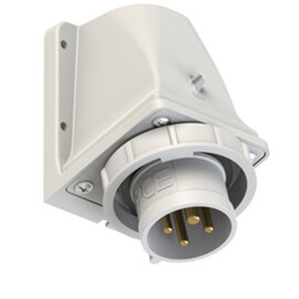PCE 16A Emergency Wall Mount Appliance Inlet (>50 Volt, 3P+E Pin ...