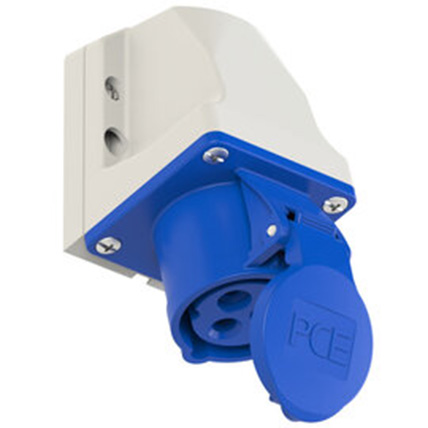 PCE 16A Wall Mount Socket (220/240 Volt, 2P+E Pin Configuration) 113-6K ...