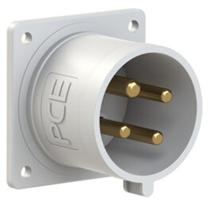 PCE 32A Emergency Panel Mount Appliance Inlet (>50 Volt, 3P+E Pin ...