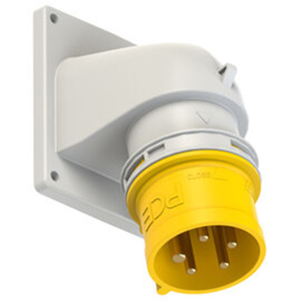 PCE 32A Panel Mount Angled Appliance Inlet (110 Volt, 3P+N+E Pin ...