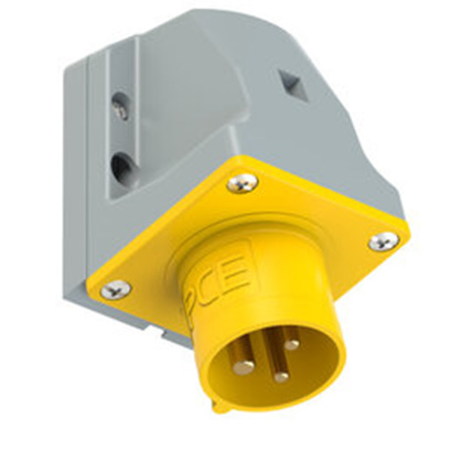 PCE 16A Wall Mount Turbo Terminal Appliance Inlet (110 Volt, 2P+E Pin ...