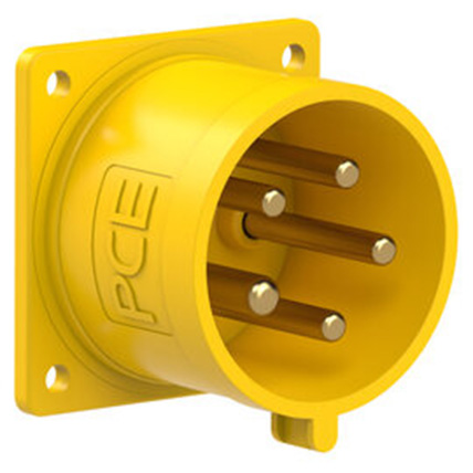 PCE 32A Panel Mount Turbo Terminal Appliance Inlet (110 Volt, 3P+N+E ...