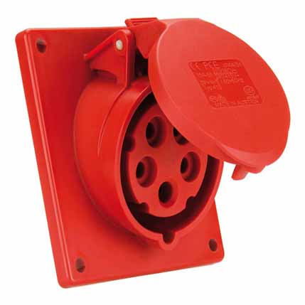 PCE 32A P/M Socket (380-415 Volt, 3P+N+E Pin Configuration) 425-6 | KES ...