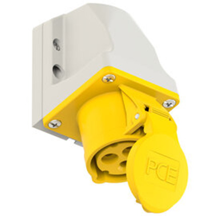 PCE 16A Wall Mount Socket (110 Volt, 2P+E Pin Configuration) 113-4K ...