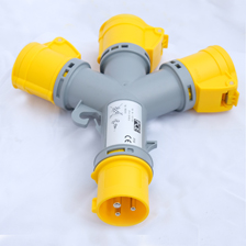 PCE 16A Splitter 110V 3 Way (110 Volt, 2P+E Pin Configuration) 9432010 ...