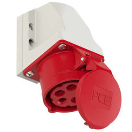 PCE 16A Wall Mount Socket (380-415 Volt, 3P+N+E Pin Configuration) 115 ...