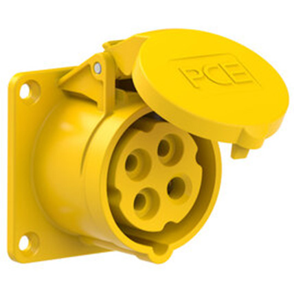 PCE 16A Panel Mount Turbo Terminal Socket (110 Volt, 3P+E Pin ...