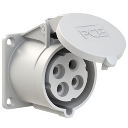 PCE 32A Emergency Panel Mount Socket (>50 Volt, 3P+E Pin Configuration ...