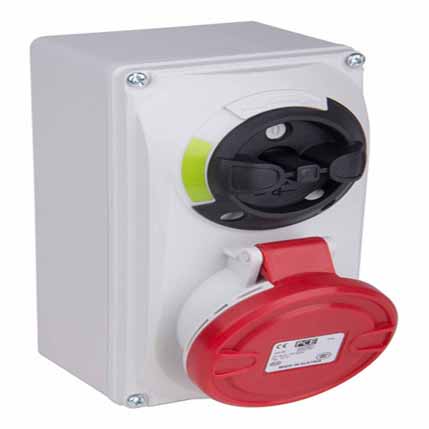 PCE 16A Switch interlock socket (380/415 Volt, 3P+E Pin Configuration ...