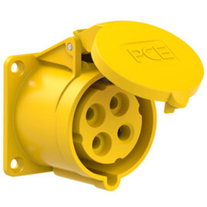 PCE 32A Panel Mount Turbo Terminal Socket (110 Volt, 3P+E Pin ...