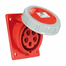 PCE 32A P/M Socket 380-415V | Flanged Plug IP67