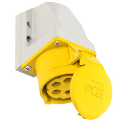 PCE 16A Wall Mount Socket (110 Volt, 3P+N+E Pin Configuration) 115-4K ...