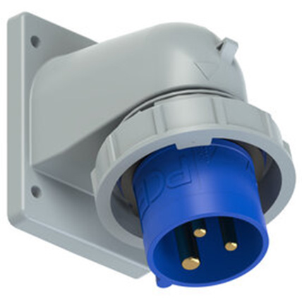 PCE 32A Panel Mount Turbo Terminal Angled Appliance Inlet (220/240 Volt ...