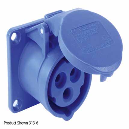 PCE 16A P/M Socket (110 Volt, 2P+E Pin Configuration) 313-4 | KES Power ...