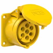 PCE 16A P/M Socket 110V | Flanged Socket IP44