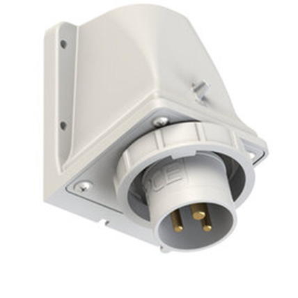 PCE 16A Emergency Wall Mount Appliance Inlet (>50 Volt, 2P+E Pin Configuration) 5132-1K | KES ...
