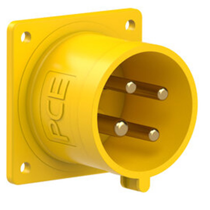 PCE 32A Panel Mount Turbo Terminal Appliance Inlet (110 Volt, 3P+E Pin ...