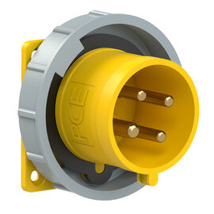 PCE 32A Panel Mount Turbo Terminal Appliance Inlet (110 Volt, 3P+E Pin ...