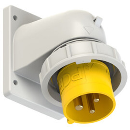 PCE 32A Panel Mount Angled Appliance Inlet (110 Volt, 2P+E Pin ...
