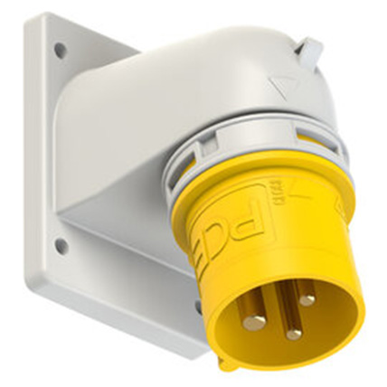 PCE 32A Panel Mount Angled Appliance Inlet (110 Volt, 2P+E Pin ...