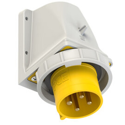 PCE 32A Wall Mount Appliance Inlet (110 Volt, 3P+E Pin Configuration ...