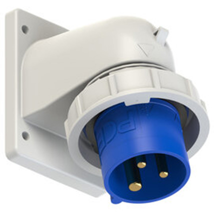 PCE 16A Panel Mount Angled Appliance Inlet (220/240 Volt, 2P+E Pin ...