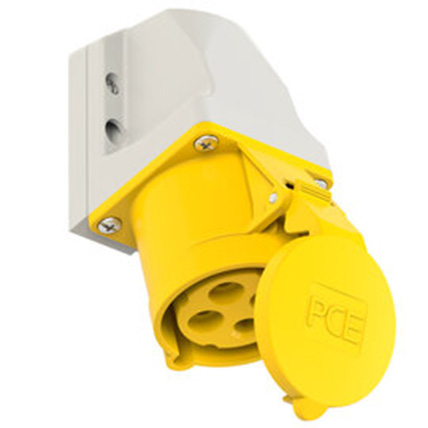 PCE 32A Wall Mount Socket (110 Volt, 3P+E Pin Configuration) 124-4K ...