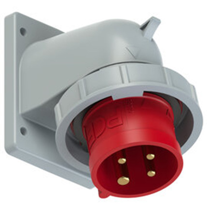 PCE 32A Panel Mount Turbo Terminal Angled Appliance Inlet (380/415 Volt ...