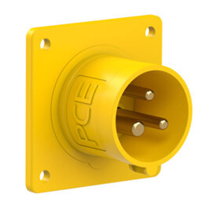 PCE 16A Panel Mount Turbo Terminal Appliance Inlet (110 Volt, 2P+E Pin ...