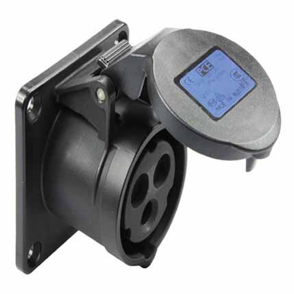 PCE 16A P/M Socket Midnight range (220/240 Volt, 2P+E Pin Configuration ...