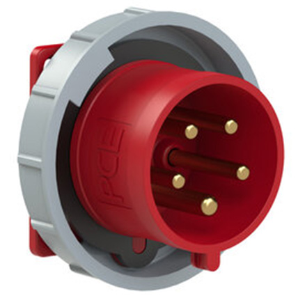 PCE 32A Panel Mount Turbo Terminal Appliance Inlet (380-415 Volt, 3P+N ...